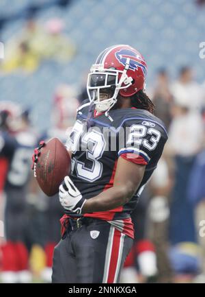 28 August 2008: Buffalo Bills' wide receiver Scott Mayle is tackled by ...