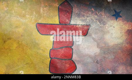 flag of Inuit peoples Nunavut Inuit people. flag representing ethnic ...