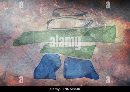 flag of Inuit peoples Nunatsiavut Inuit people. flag representing ...