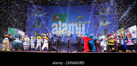Mascots of Universal Studios Japan (USJ) and Japanese six professional ...