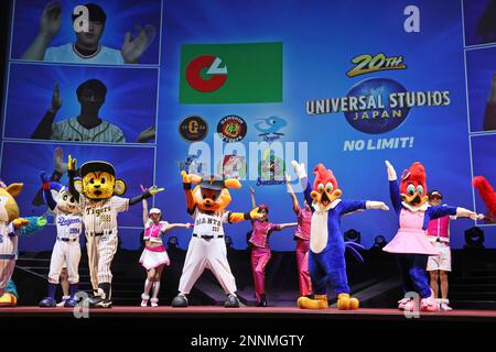 Mascots of Universal Studios Japan (USJ) and Japanese six professional ...
