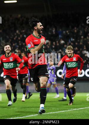 NIJMEGEN, NETHERLANDS - FEBRUARY 25: Dirk Proper of NEC Nijmegen ...