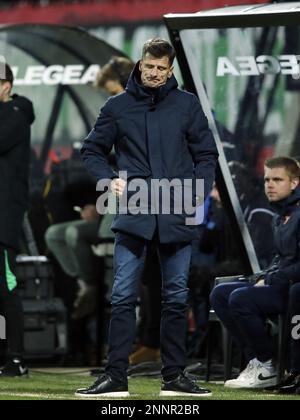 NIJMEGEN - FC Volendam coach Wim Jonk during the Dutch premier league ...