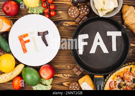Fit vs fat Stock Photo - Alamy