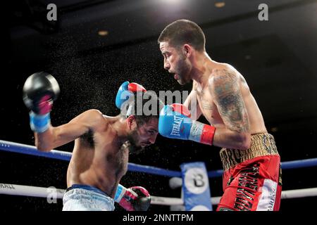 Ramon Cardenas (R) fights Angel Contreras during a One For All ...