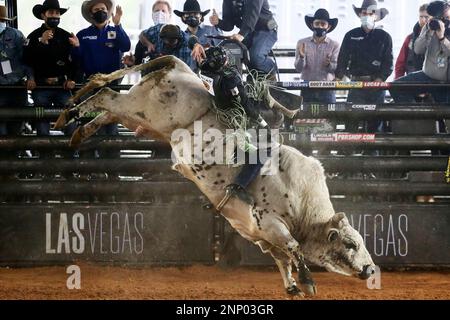 OKEECHOBEE, FL - JANUARY 30: Marco Eguchi rides bull Smooth Operator ...