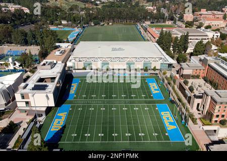 An aerial view of Spaudling Field and the Wasserman Football Center on ...