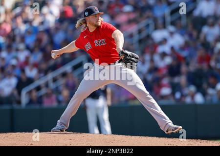 Boston Red Sox pitcher Kaleb Ort (61) during a spring training baseball ...