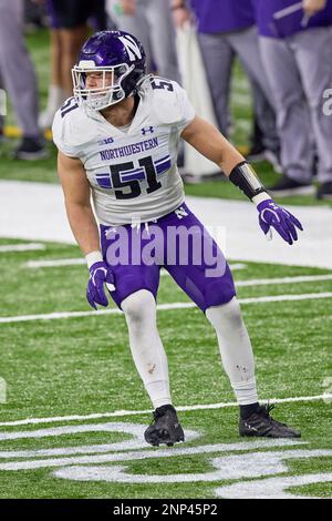 INDIANAPOLIS, IN - DECEMBER 19: Northwestern Wildcats offensive lineman ...