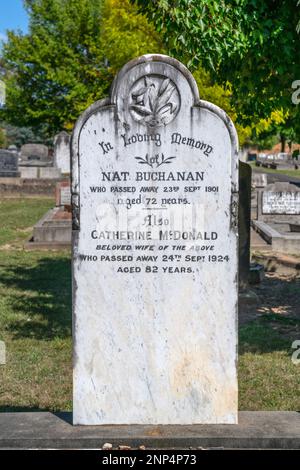 Nat Buchanans Grave in Walcha, new south wales, australia, he was a ...