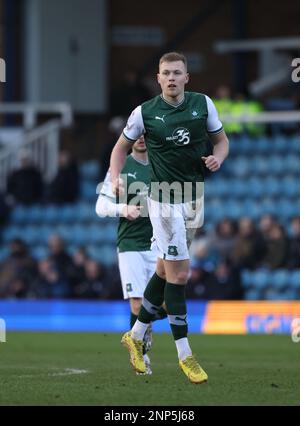 Peterborough, UK. 25th Feb, 2023. Harrison Burrows (PU) scores the ...