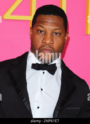Jonathan Majors arrives at the 54th NAACP Image Awards on Saturday, Feb ...