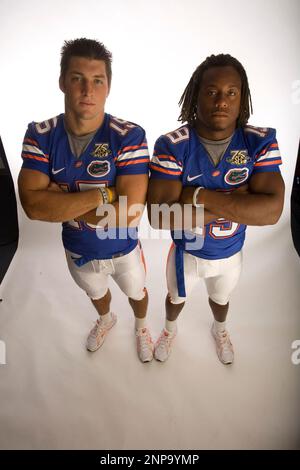 19 AUGUST 2007: University of Florida's Tim Tebow, left, and Tony ...