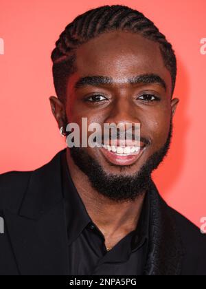 Caleb McLaughlin arrives at the BET Awards at the Microsoft Theater on ...