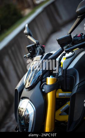 the front part of a sports motorcycle Stock Photo - Alamy
