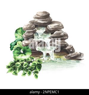 Garden Decorative Cascade Fountain. Small architectural form, Landscape ...