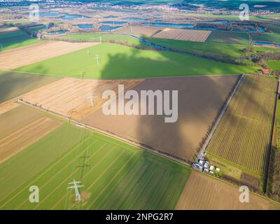 Aerial view of the GEO600 interferometer near Sarstedt, Germany Stock ...