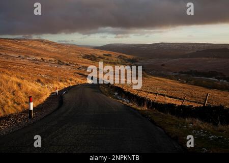 The road dropping down to Oughtershaw, a hamlet in the very upper ...