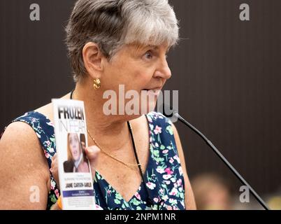 Jane Carson-Sandler confronts Joseph James DeAngelo during the second ...