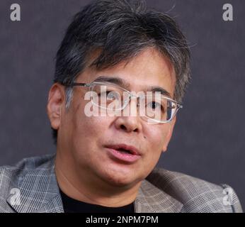 Fujitsu Limited President Takahito Tokita speaks during an interview at ...