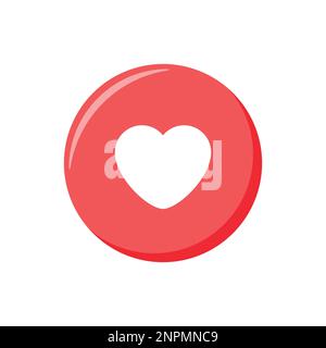 Emoji icon. heart shape social media emoticon reaction, vector ...