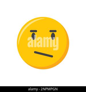 Emoji icon. sceptical face, meh emoticon, vector illustration Stock ...
