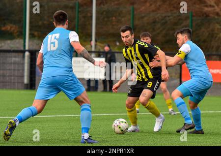 Matthew Ferguson of H&W Welders. H&W Welders FC Vs Knockbreda FC ...