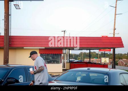 Danny Boy O'Connor sits at Knotty Pig BBQ, Burger & Chili House, which ...