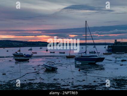 Sunset at Skerries Harbour and North Strand Stock Photo - Alamy