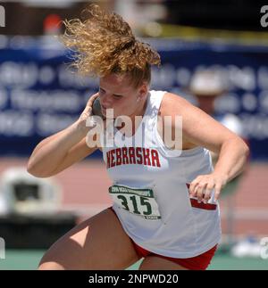 Becky Breisch of Nebraska placed second in the shot put at 59-2 3/4 (18 ...