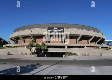 A general view of the Desert Financial Arena on the campus of Arizona ...