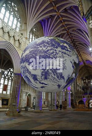 Gaia Globe Installation - Exeter Cathedral Stock Photo - Alamy