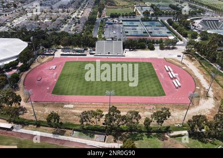 A general overall aerial view of State Farm Stadium and football field ...