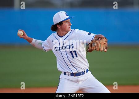 IMG Academy Ascenders third baseman Jake Gelof (11) during warmups ...