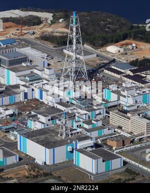 An aerial photo shows the Rokkasho Nuclear Fuel Reprocessing Facility ...