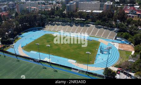 An aerial view of Drake Stadium on the UCLA campus Thursday, Jan 20 ...