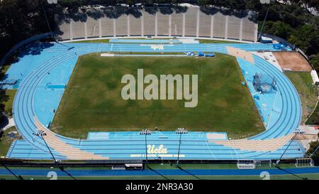 An aerial view of Drake Stadium on the UCLA campus Thursday, Jan 20 ...