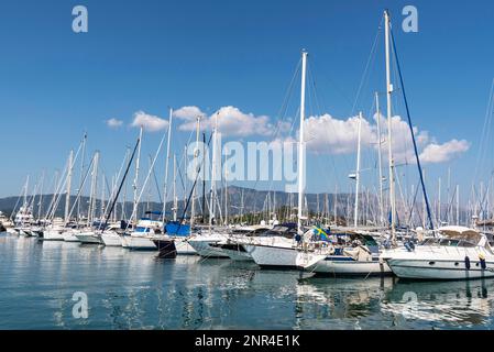 Sailboats, Marina, Gouvia, Corfu Island, Ionian Islands, Greece Stock ...