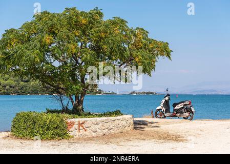 motorbike, Gouvia, Corfu Island, Ionian Islands, Mediterranean Sea ...