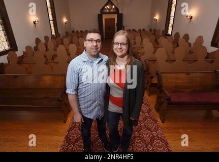 Dan Stuglik and Amy Simonson are photographed Tuesday, March 31, 2020 ...