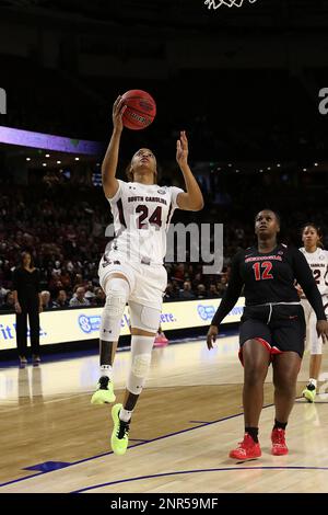 GREENVILLE, SC - MARCH 06: LeLe Grissett (24) of South Carolina during ...