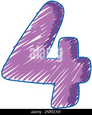 Number four pencil icon, cartoon style Stock Vector Image & Art - Alamy