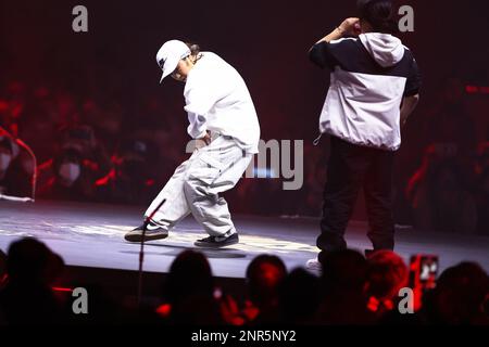 (L to R) Ami Yuasa/Ami (JPN), 671 (CHN), FEBRUARY 25, 2023 - Breaking ...
