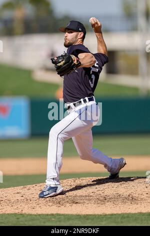 Detroit Tigers pitcher Brenan Hanifee throws against the Baltimore ...
