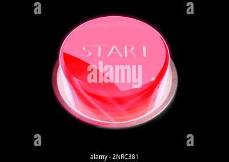 3D Illustration , Botton web start icon graphic push Stock Photo - Alamy