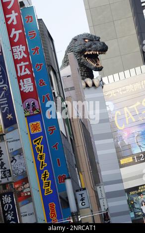 People visit Toho Cinemas movie theatre Shinjuku in Tokyo Japan Stock ...