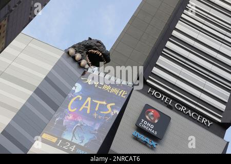 People visit Toho Cinemas movie theatre Shinjuku in Tokyo Japan Stock ...