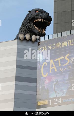 People visit Toho Cinemas movie theatre Shinjuku in Tokyo Japan Stock ...