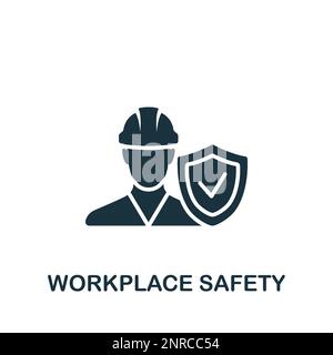 Workplace safety icon. Monochrome simple sign from security collection ...