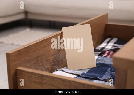 Scented sachet and folded clothes in drawer Stock Photo - Alamy